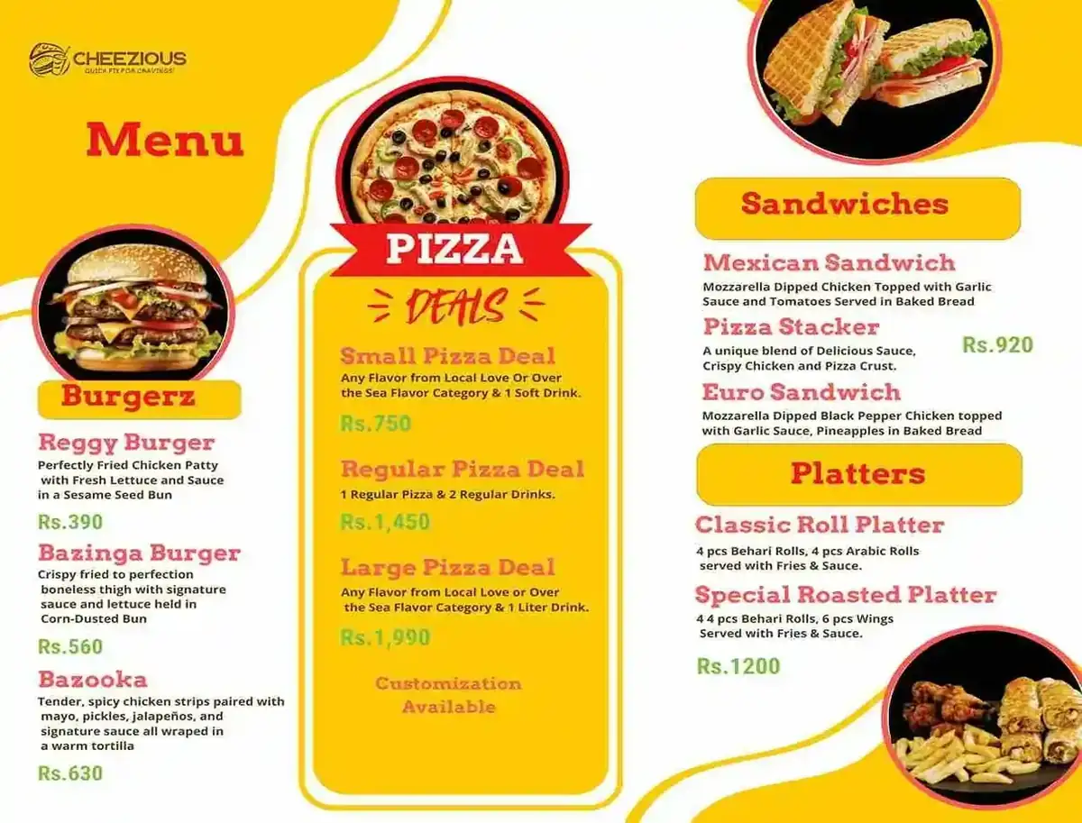 Cheezious Lahore – Menu, Contact Number, Address, Location & Honest ...